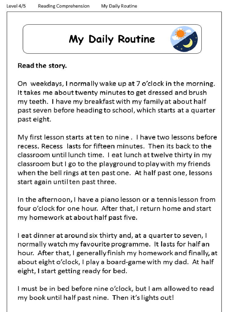 My Daily Routine. | PDF