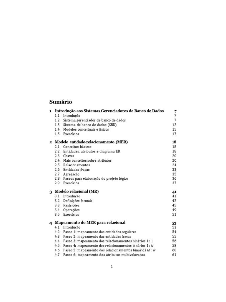 IntroducaoBanco | PDF | Bancos de dados | SQL