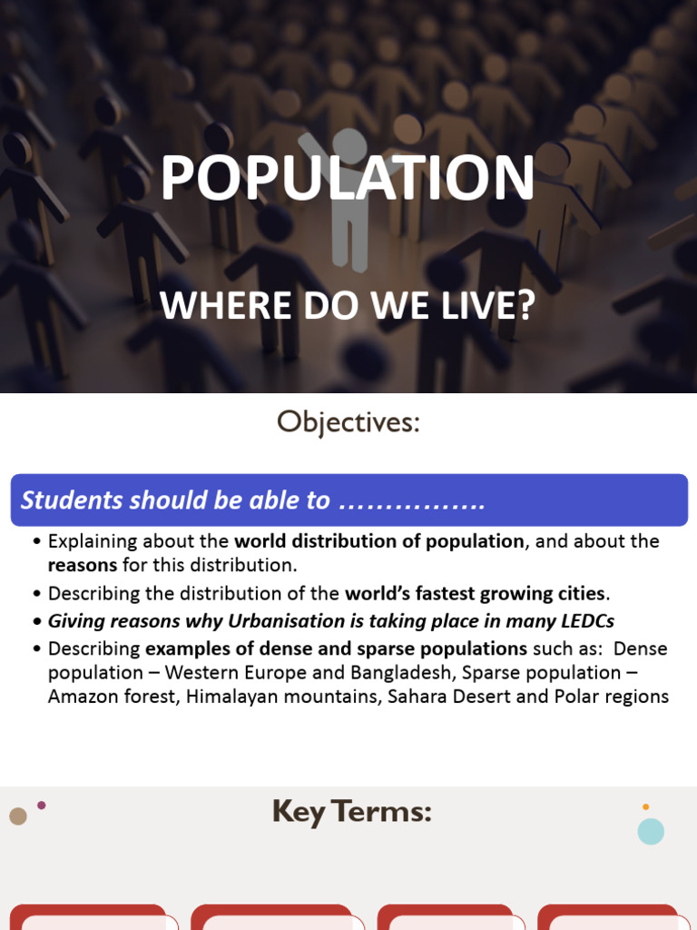 FORM 2 Geography Term 2 WEEK 2 & 3 - Population - WHERE DO WE LIVE ...