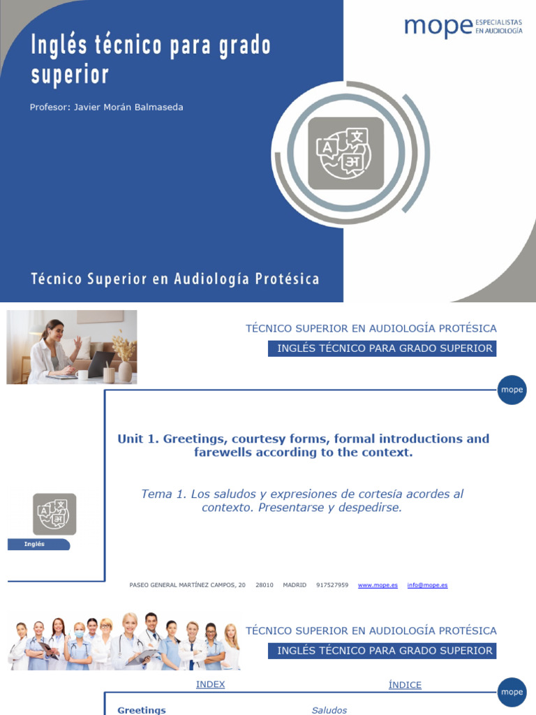 U1. Greetings, Courtesy Forms, Formal Introductions and Farewells ...