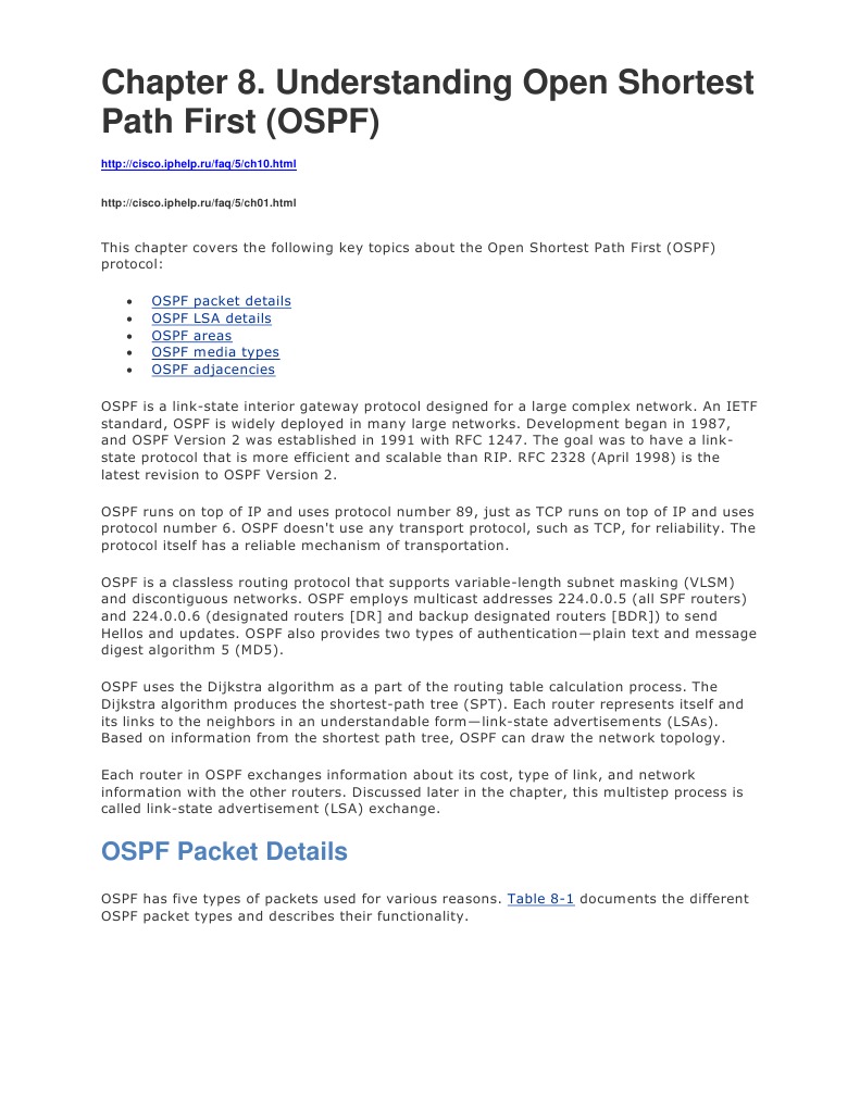 Understanding Ospf Download Free Pdf Router Computing Telecommunications Standards
