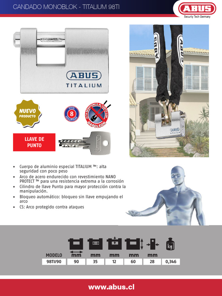 Ficha Técnica - Candado Monoblock | PDF