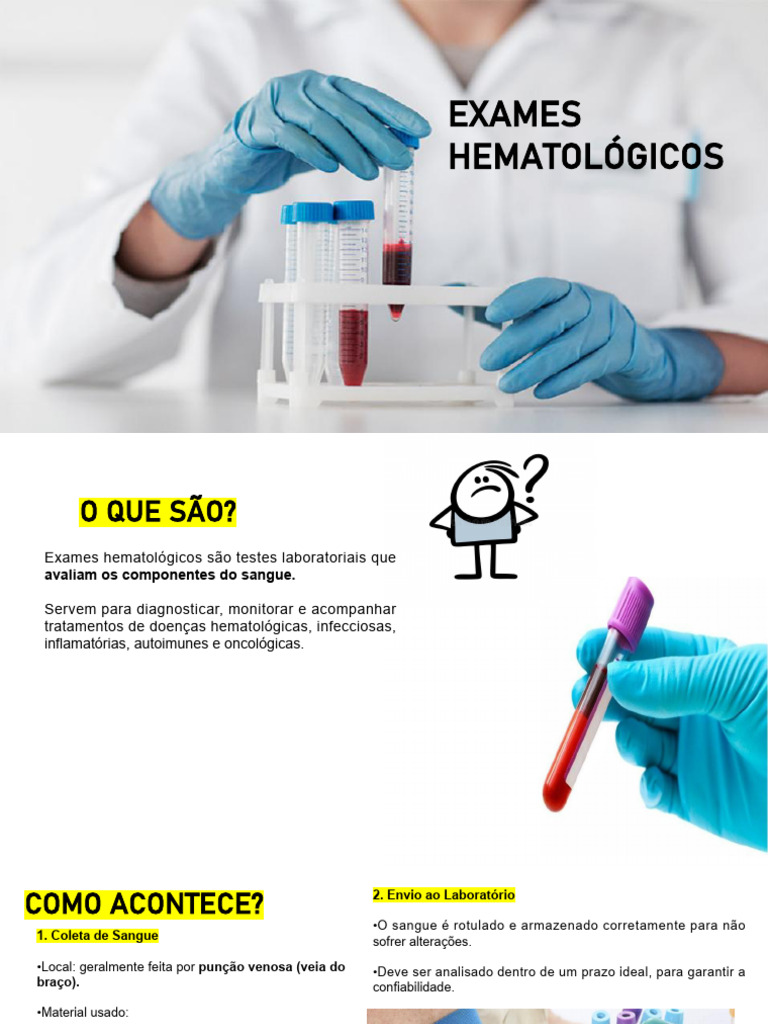 EXAME HEMATOLOGICO | PDF | Sangue | Hemácia