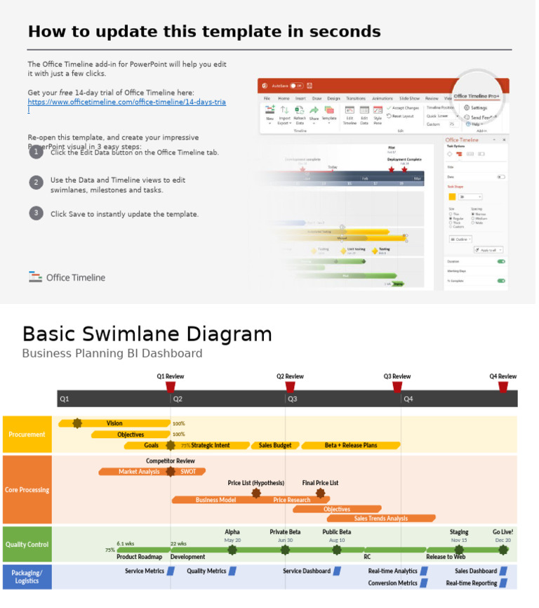 Basic Swimlane Diagram Template | PDF | Business Intelligence ...