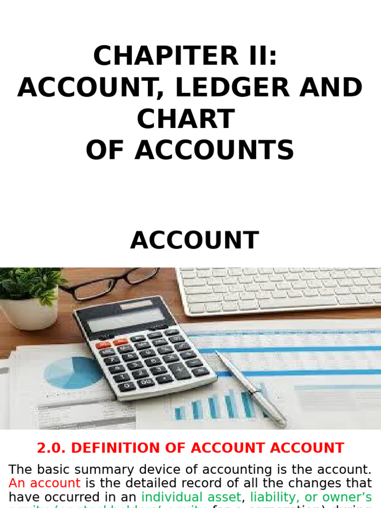 Chapter Ii Accounts Ledger and Chart of Accounts | PDF | Debits And ...