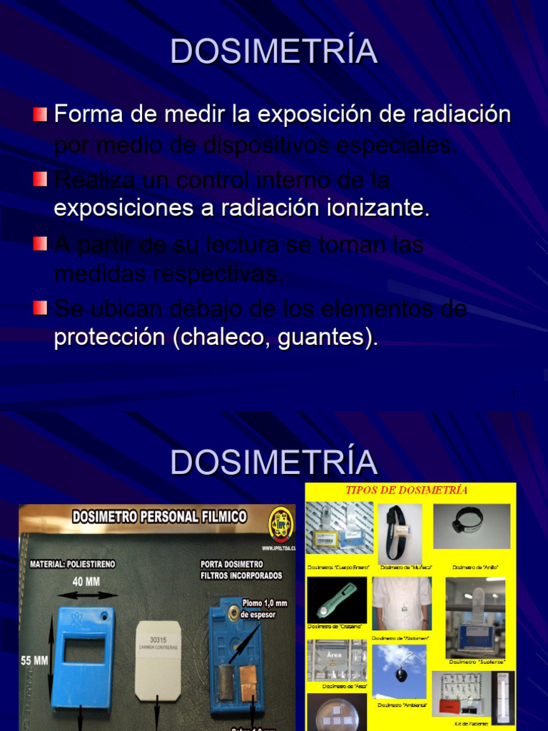 DOSIMETRÍA | PDF | Dosimetría | Dosis absorbida