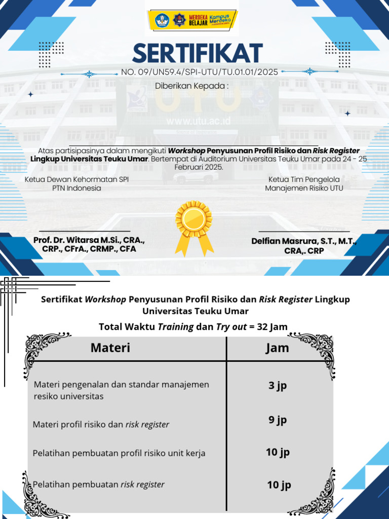 Sertifikat UTU.. | PDF