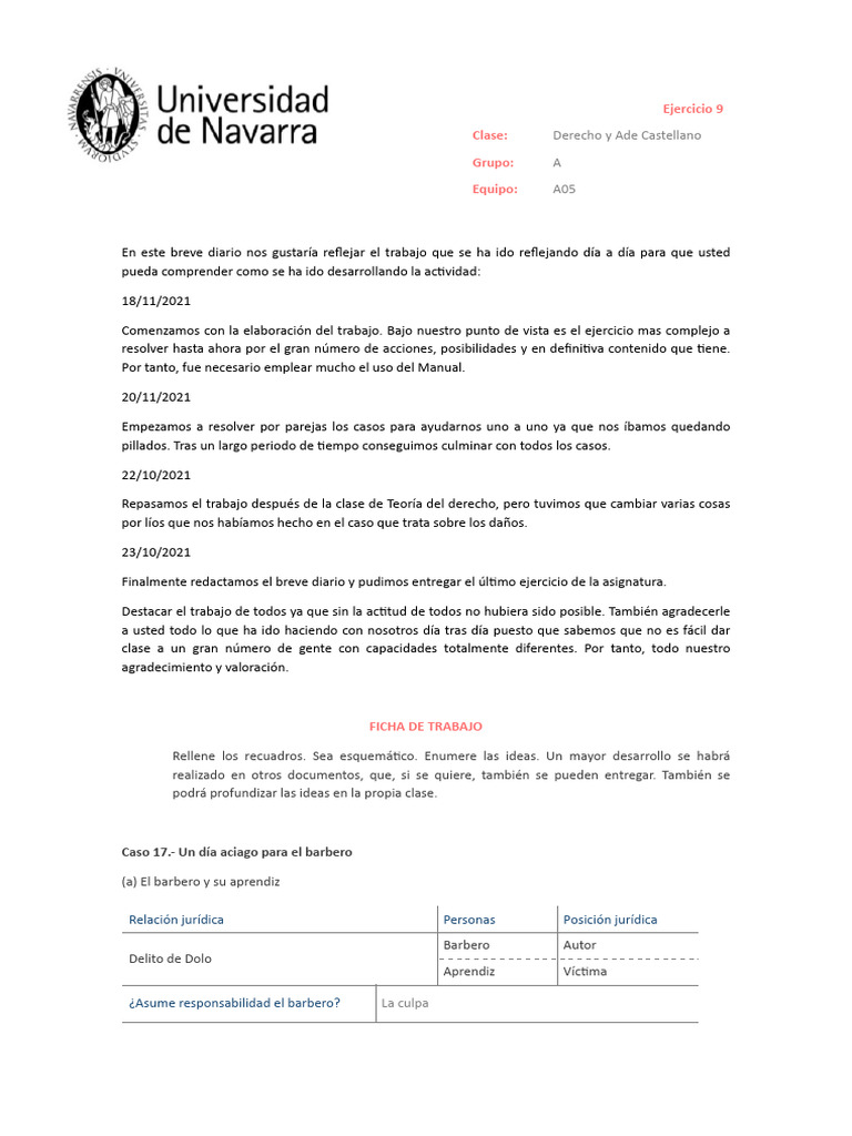 Ejercicio 9 Grupo A05 | PDF | Herencia | Justicia