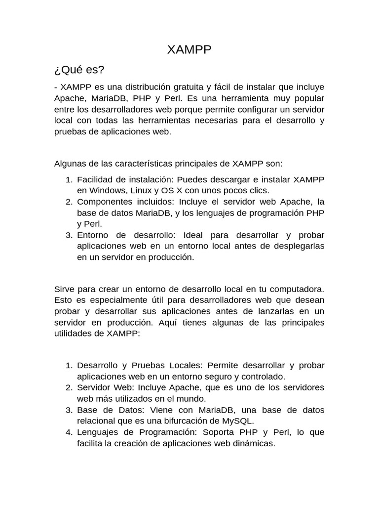 Xampp | PDF | Php | Mi sql