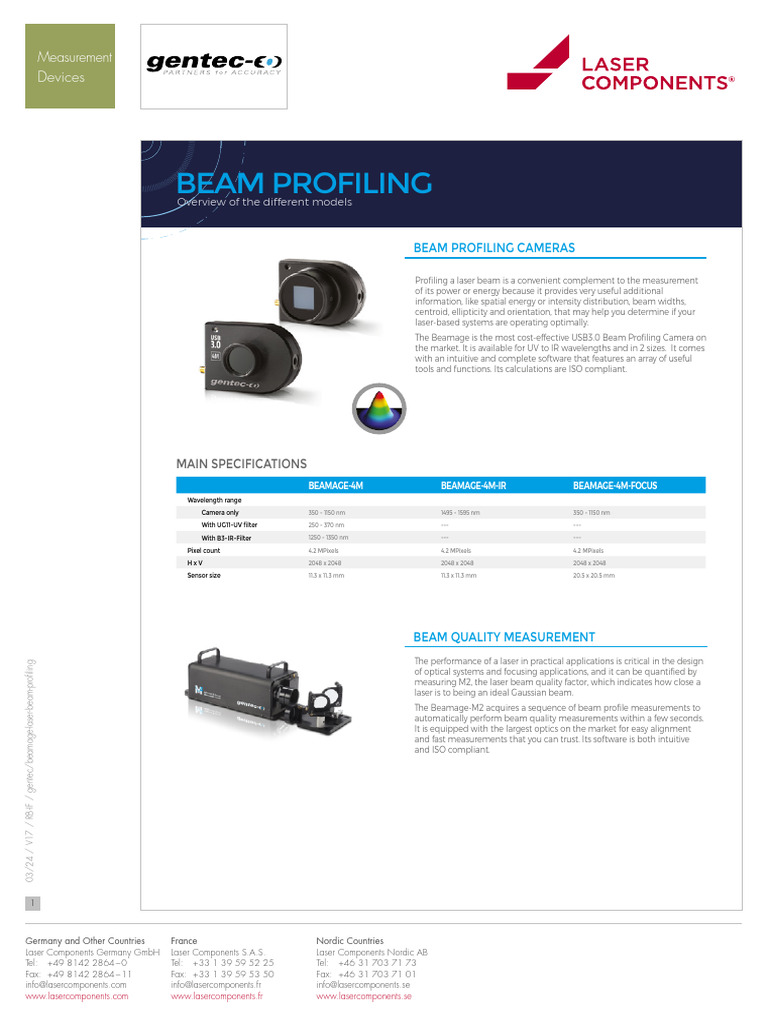beamage-laser-beam-profiling | PDF | Optical Filter | Pixel