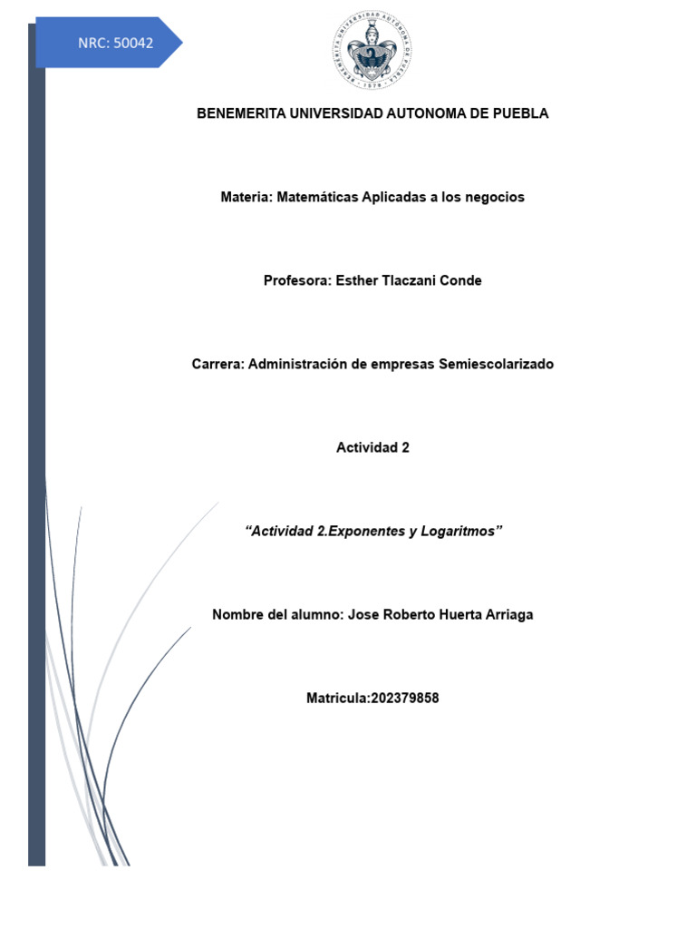 Ejercicios de Exponentes y Logaritmos | PDF | Matemáticas | Aritmética
