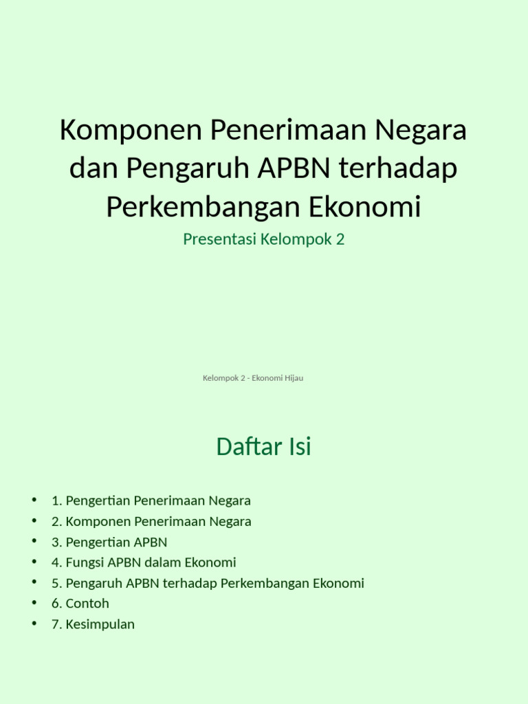 Komponen dan Kesimpulan APBN | PDF