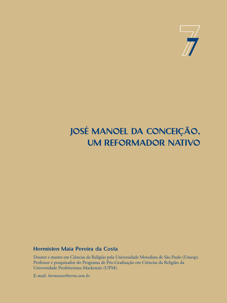 José Manoel Da Conceição, 01 Reformador Nativo | PDF | Protestantismo ...