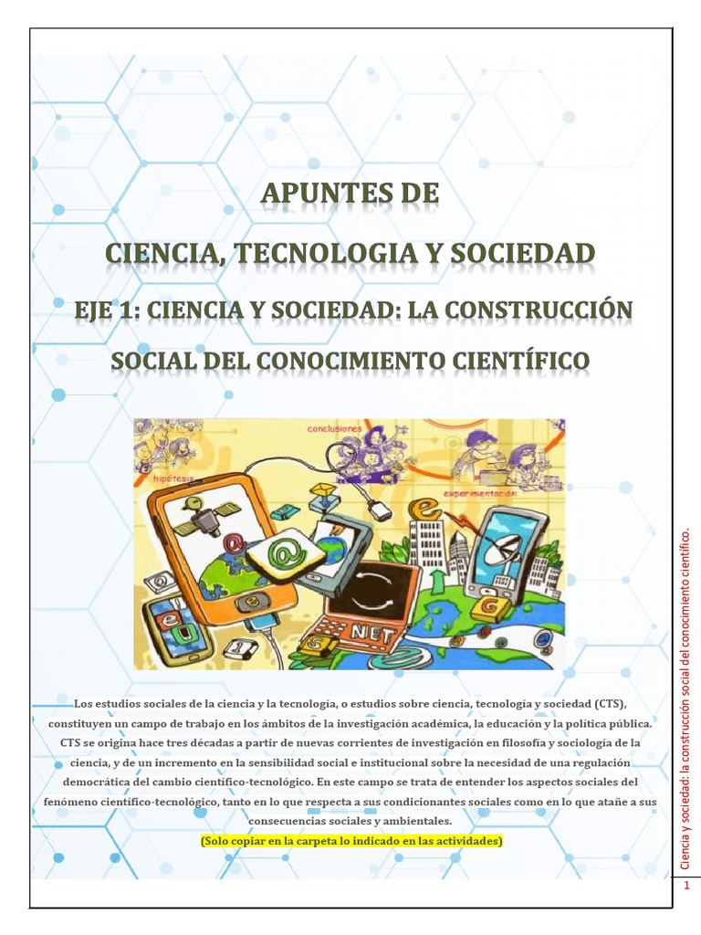 1 Ciencia y sociedad CTS | PDF | Conocimiento | Método científico