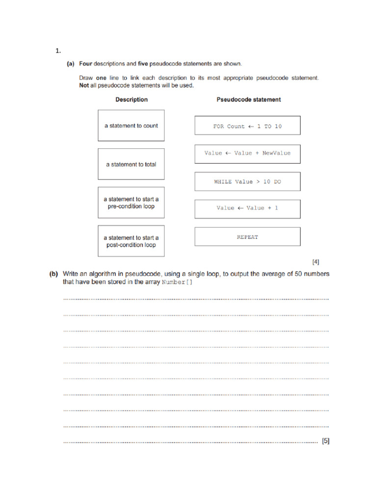 Pseudocode and Array Management Guide | PDF | Computer Programming ...