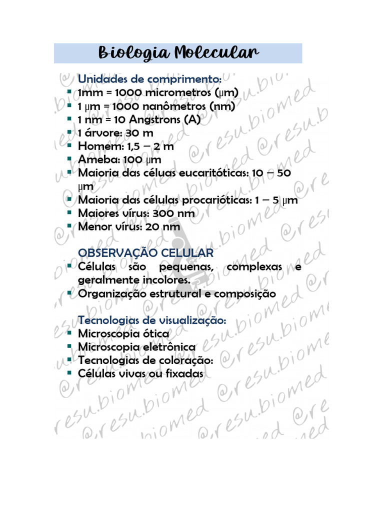 Biomol - Resumo | PDF