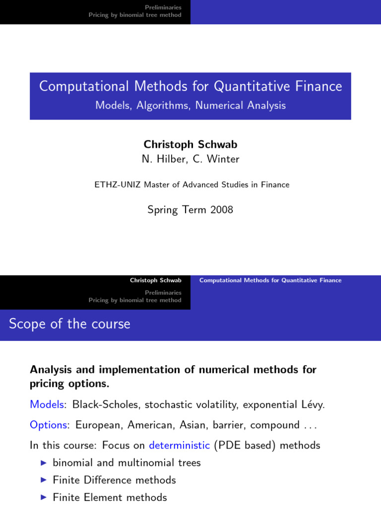 Dokumen - Tips - Computational Methods For Quantitative Finance | PDF | Option (Finance) | Black ...