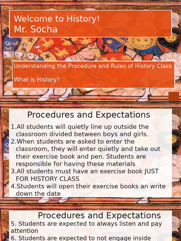 Year 6 Form 1S History Lesson Week 1 | PDF
