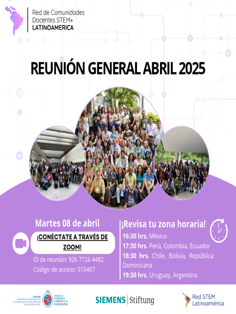 Invitación Reunión RCDSTEM+ Abril | PDF