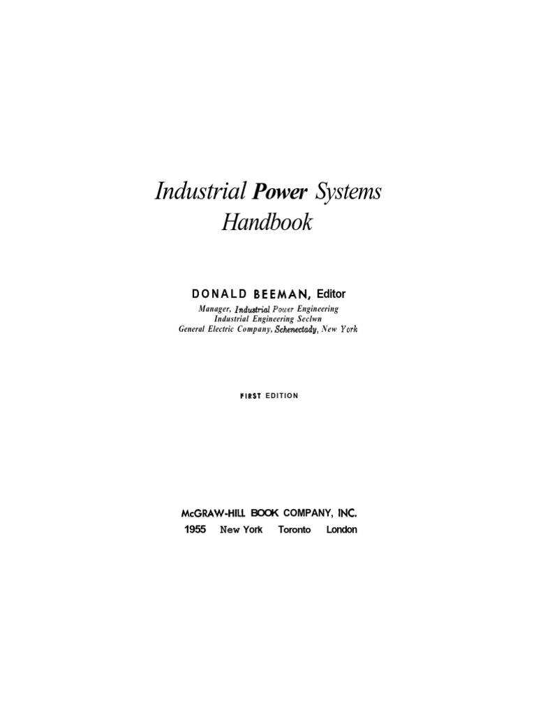 Industrial Power Systems Handbook | PDF | Electric Motor | Electric ...