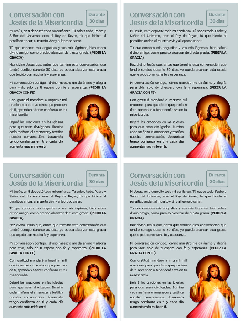 Conversación Con Jesús de La Misericordia | PDF | Oración | Jesús