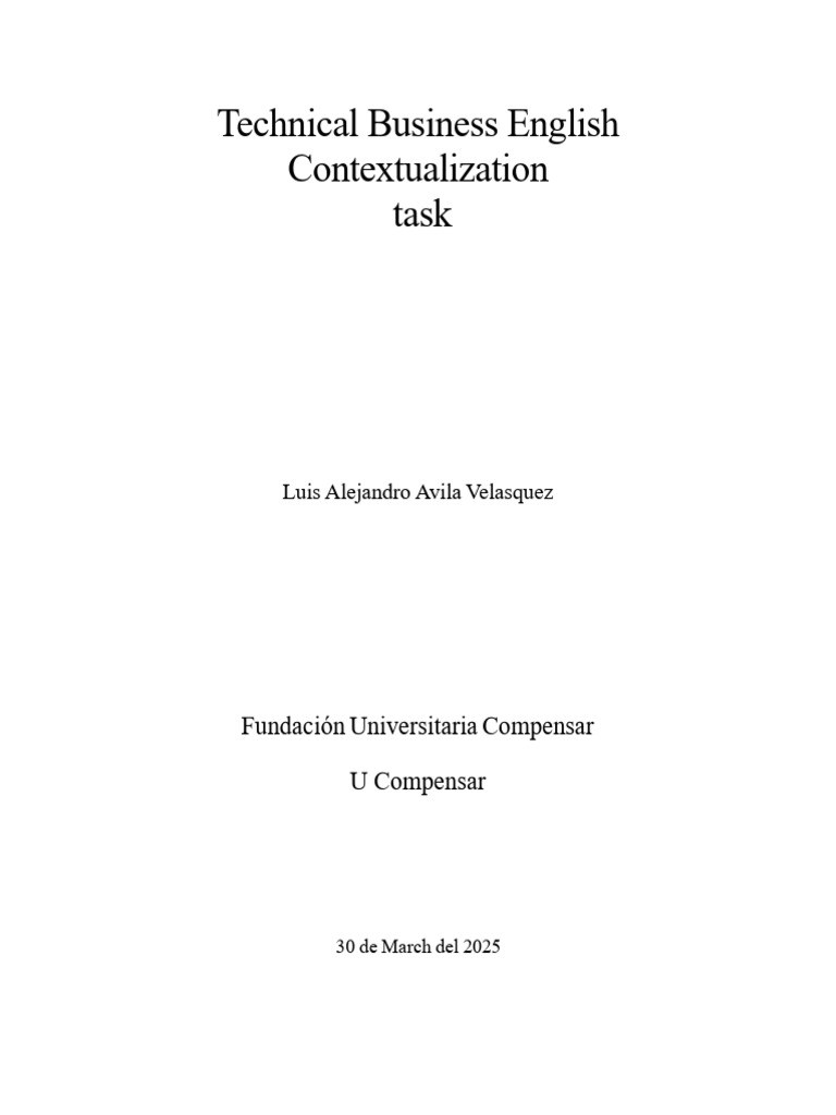 Contextualization Task | PDF