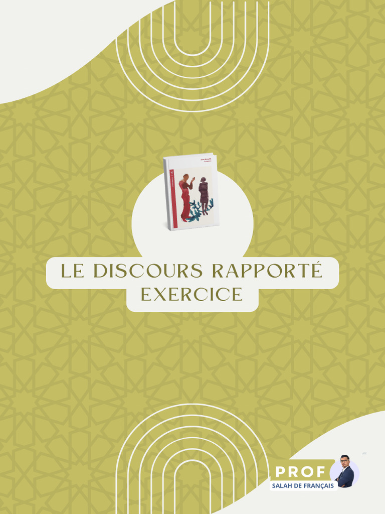 Le discours rapporté Exercice | PDF