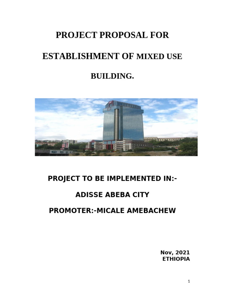 Mixed Use Building Project Proposal | PDF | Taxes | Mixed Use Development
