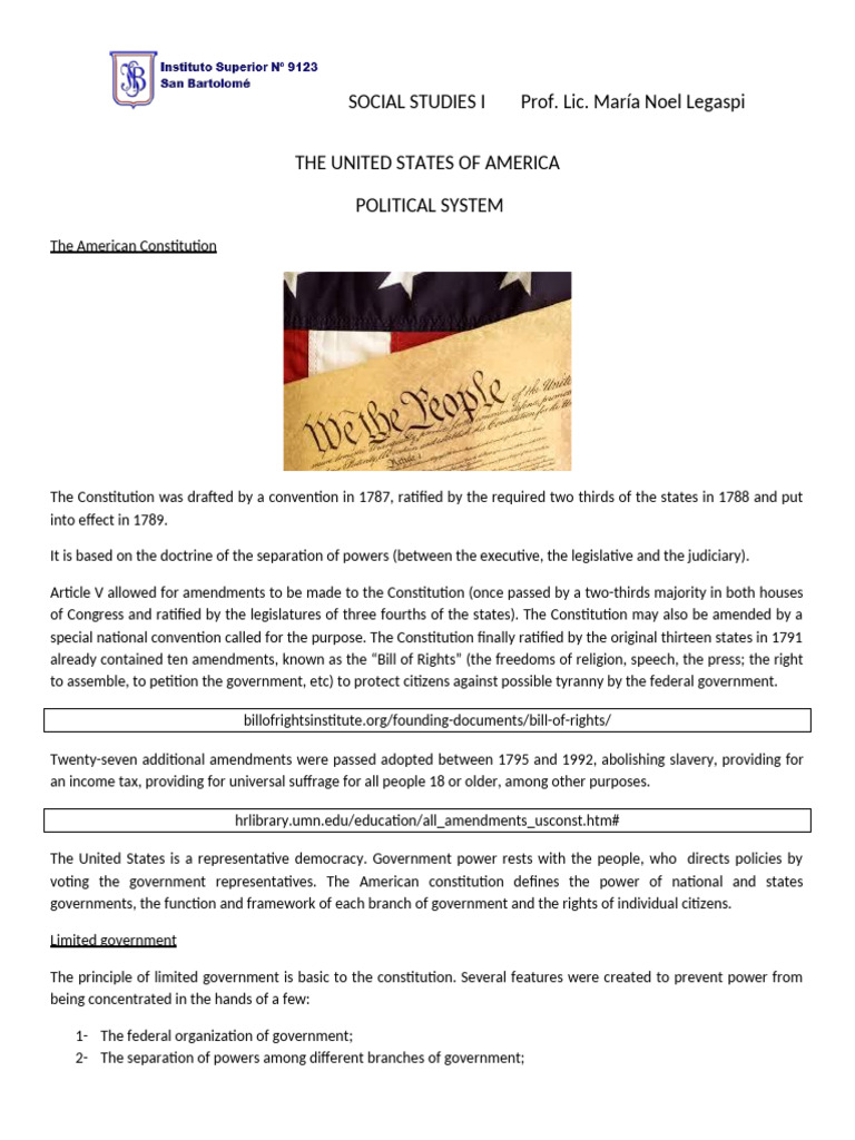 Overview of the U.S. Political System | PDF | United States House Of ...