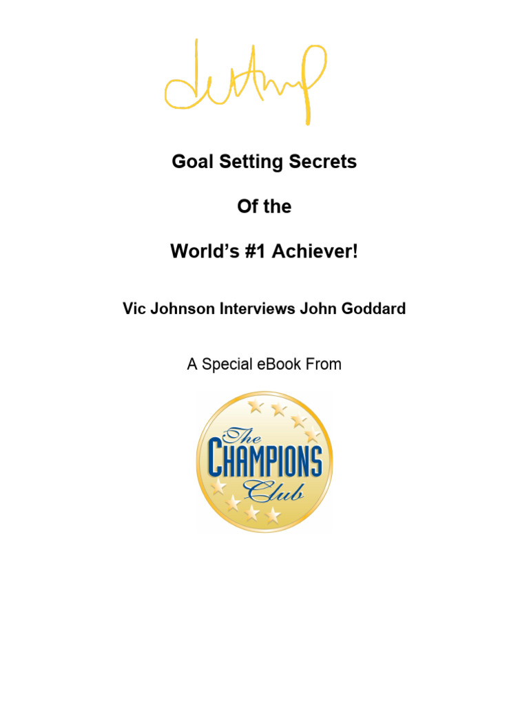 Goal_Setting_Secrets_eBook | PDF | Procrastination | Professional Skills