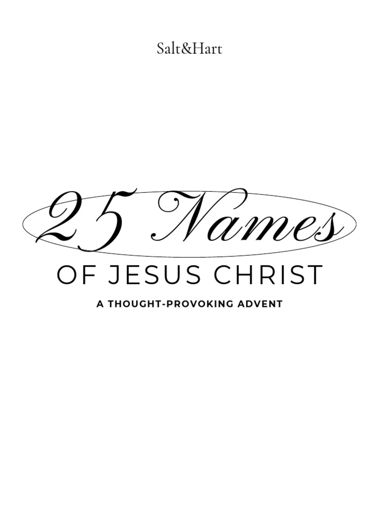 25 Names of Christ - Free Download 2 | PDF | Jesus | Love