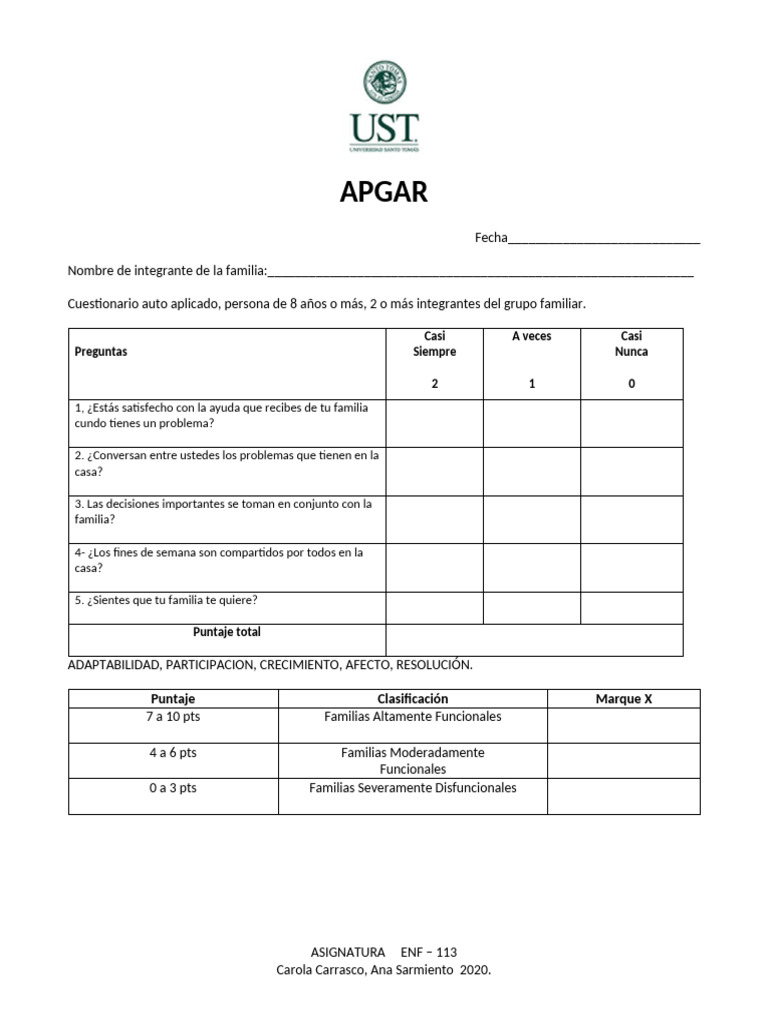 APGAR Familiar | PDF