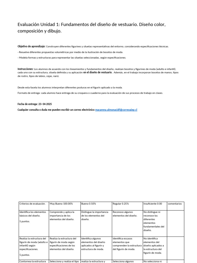 R BRICA EVALUACI N UNIDAD 1 AIEP - Tagged pdf | PDF | Diseño | Aprendizaje