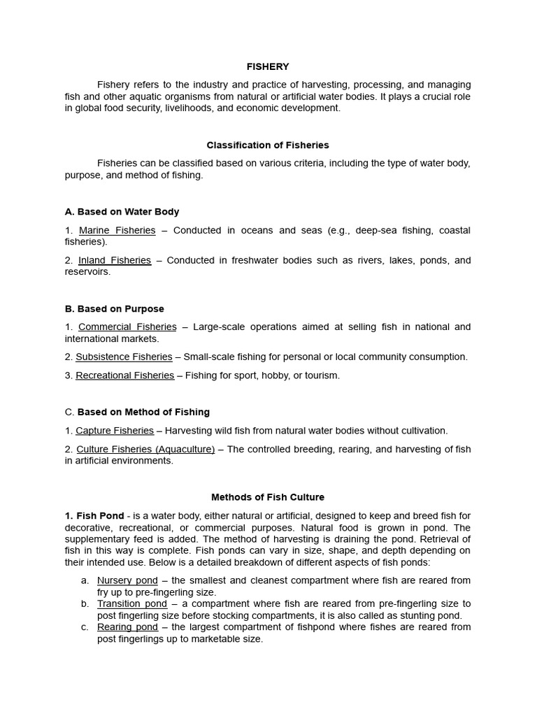 5-Fishery Activity.docx | PDF | Fishery | Pond