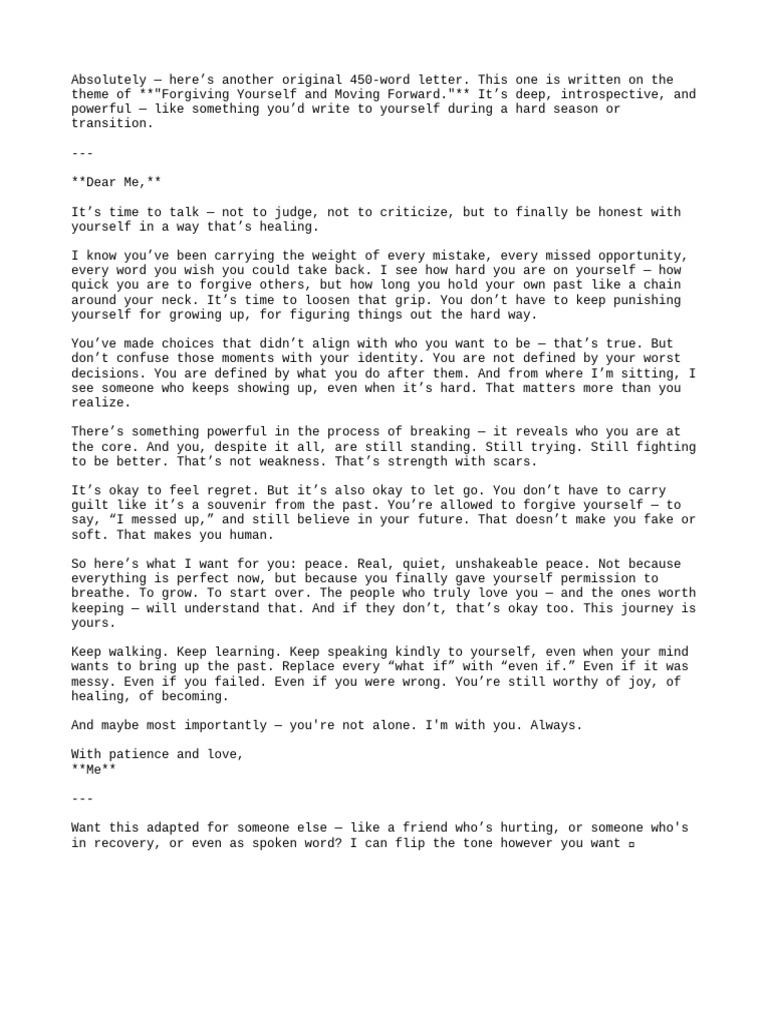 Forgiving Yourself and Moving Forward | PDF