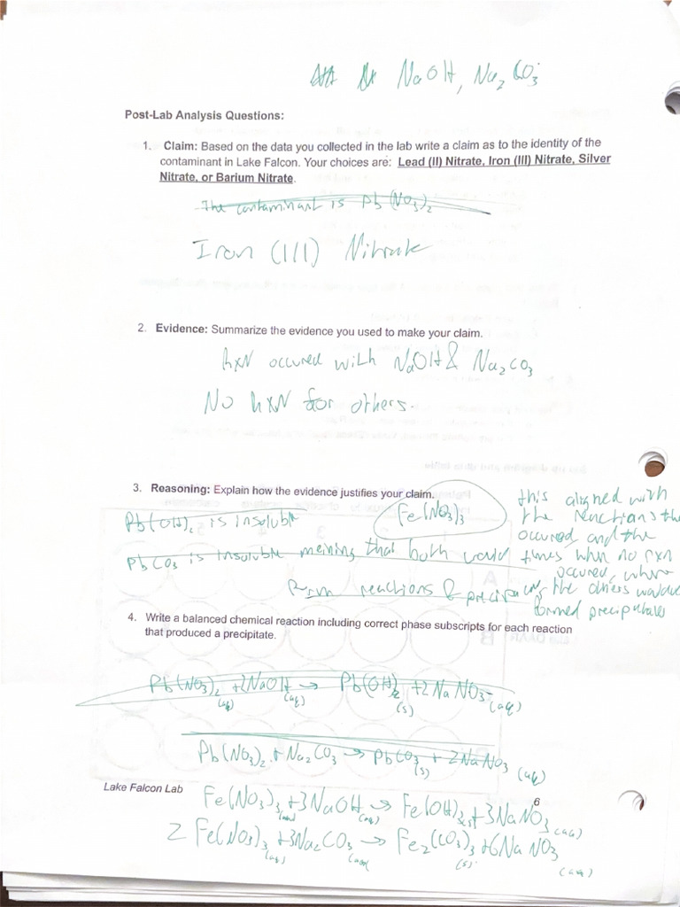 Post-Lab Analysis Questions | PDF
