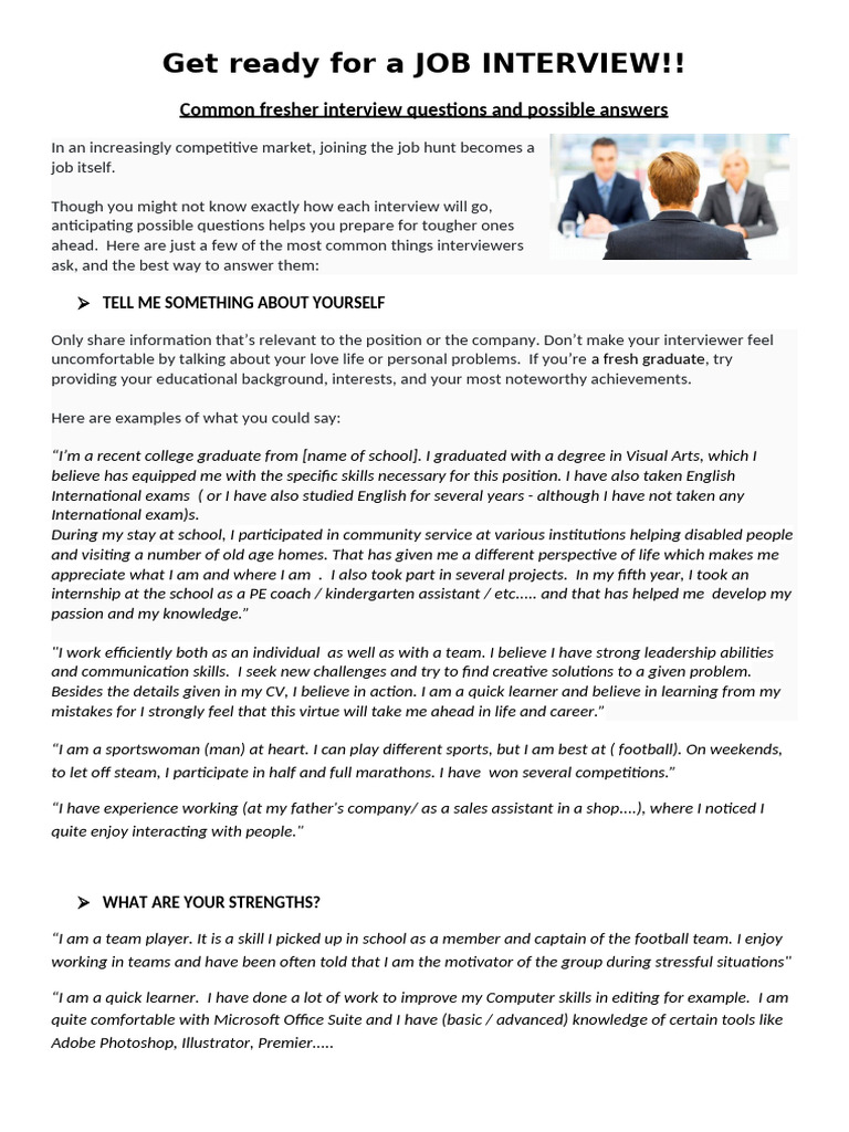 Get Ready For A JOB INTERVIEW | PDF | Job Interview | Cognition