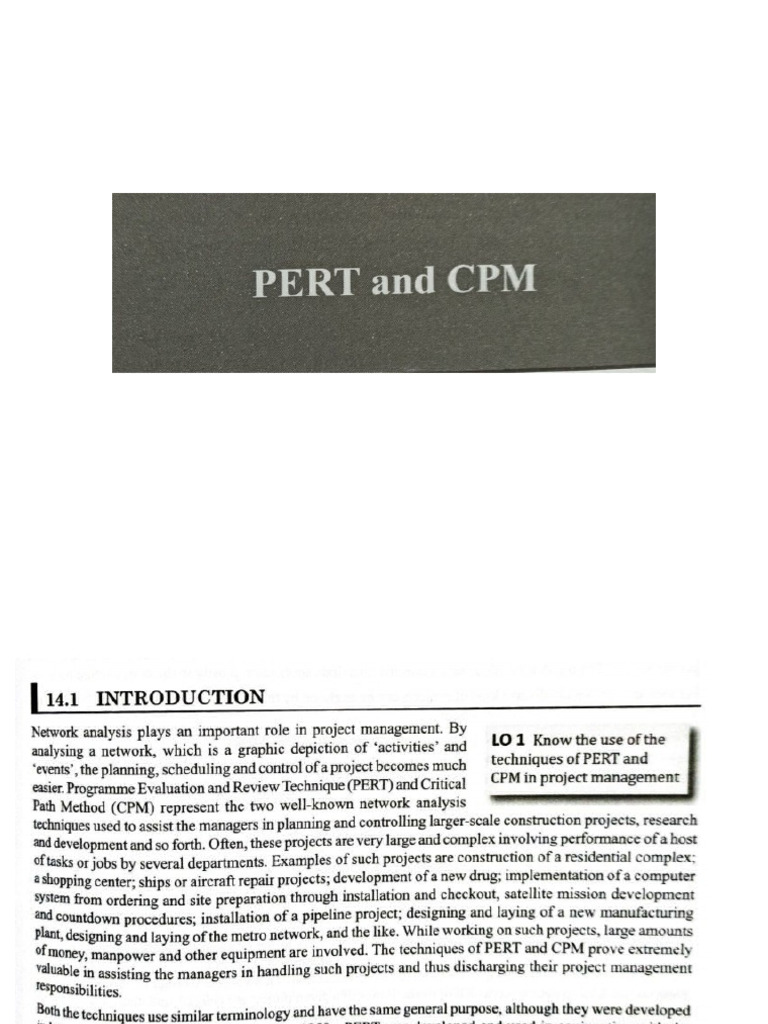 Pert & CPM | PDF