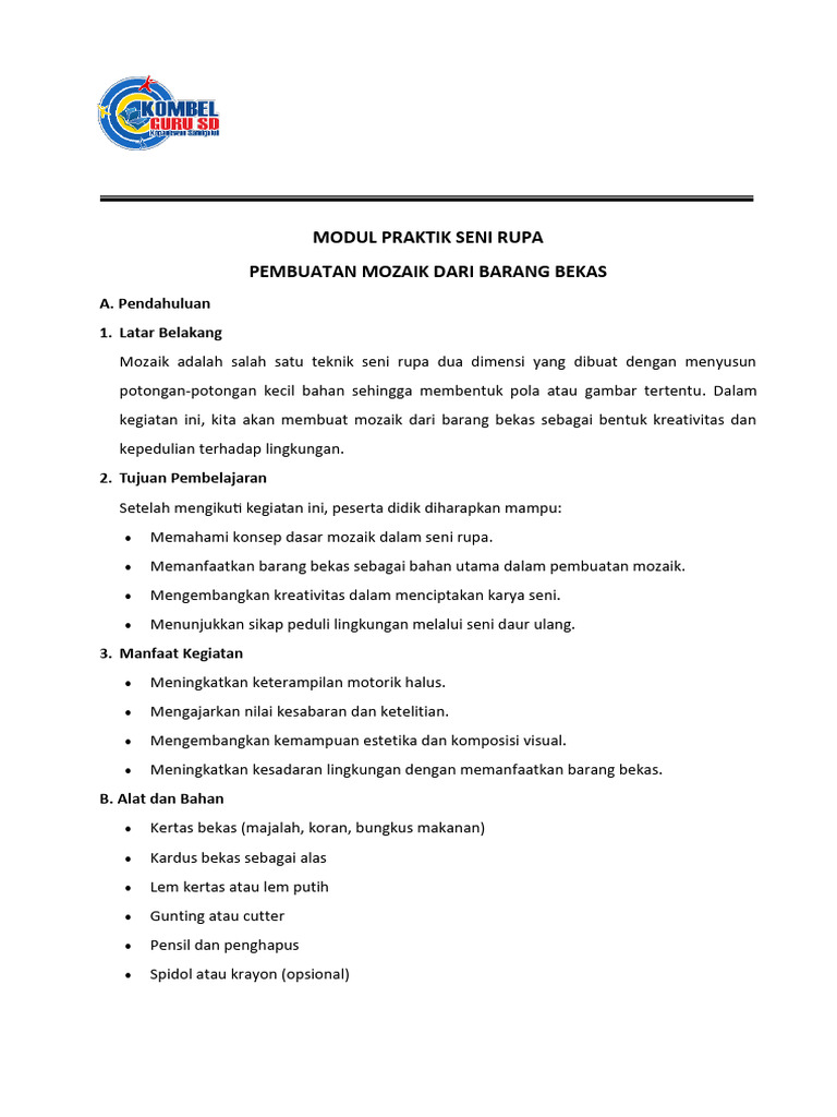 Ujian Praktek Seni Rupa 2025 | PDF