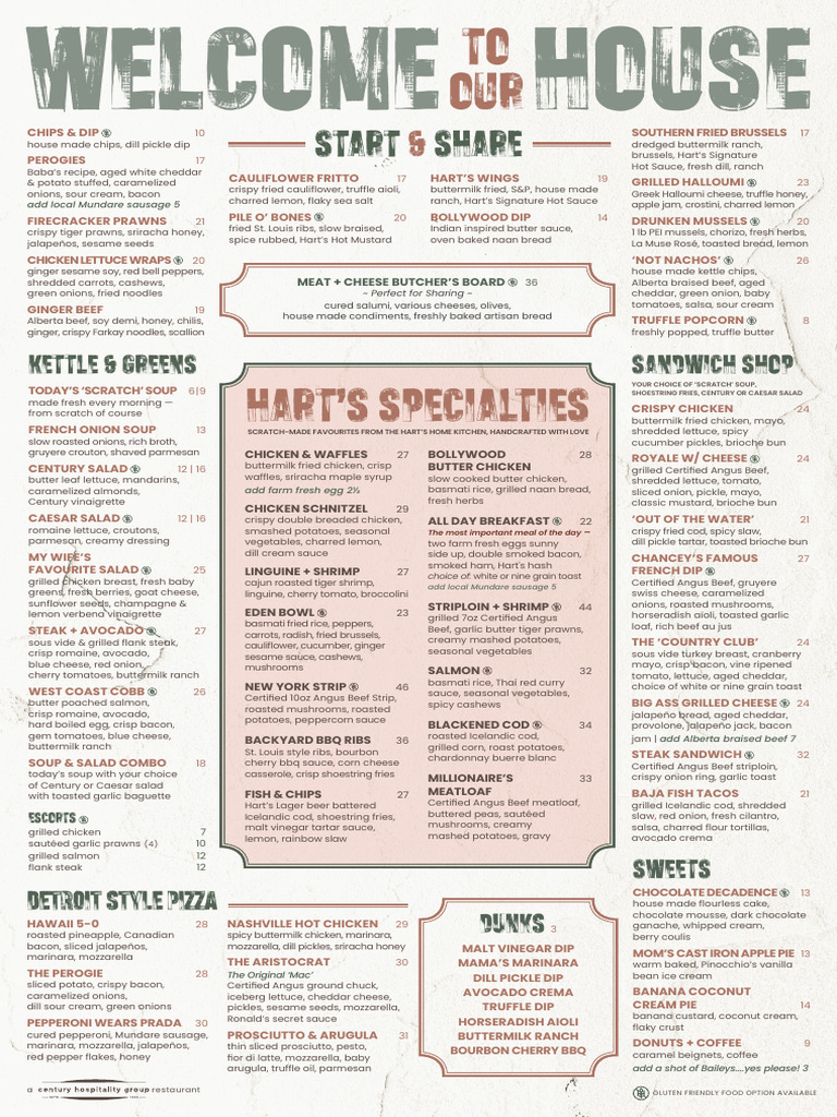 Hart's Restaurant Menu Highlights | PDF | Dill | Sauce