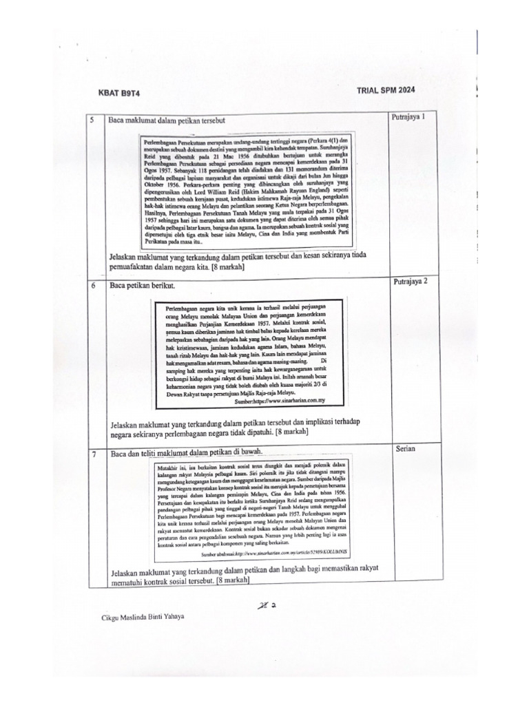 Trial SPM 2024 | PDF
