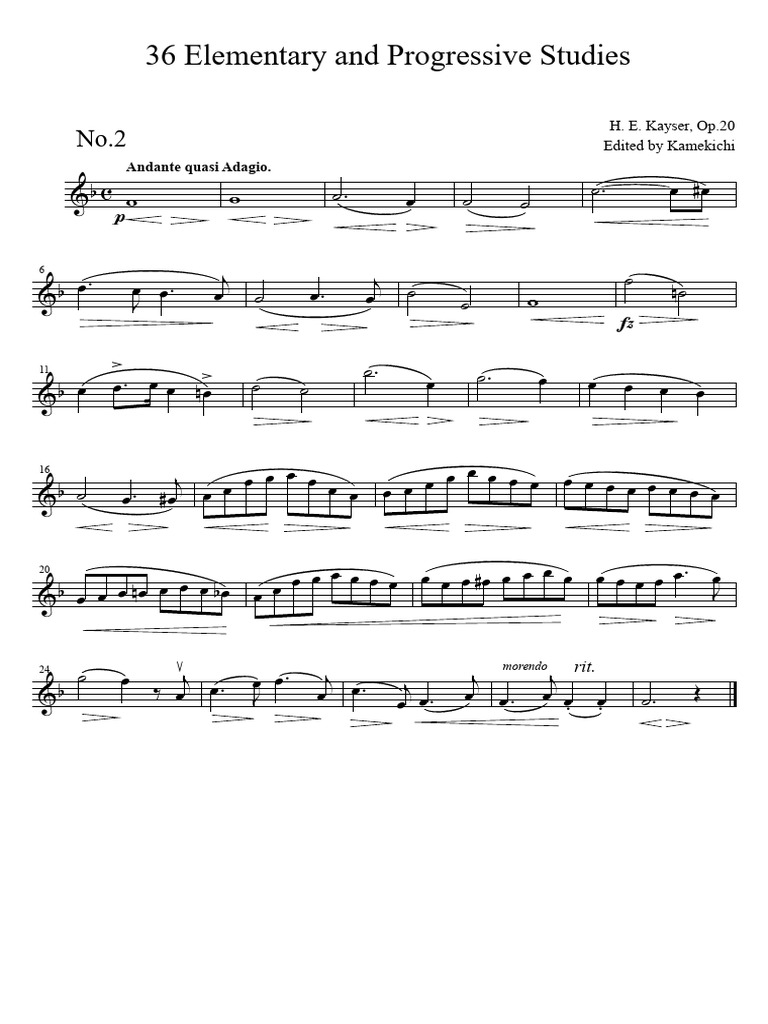 Andante quasi Adagio Study No. 2 | PDF