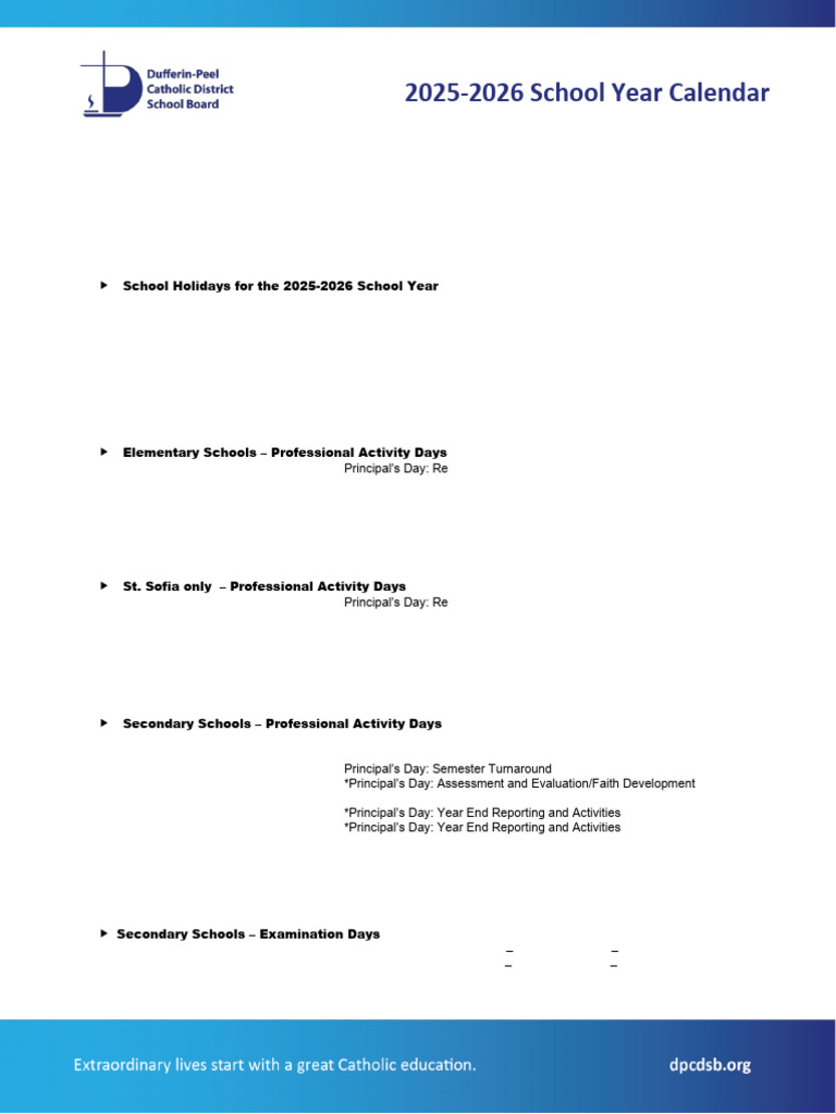 2025 2026 School Year Calendar | PDF