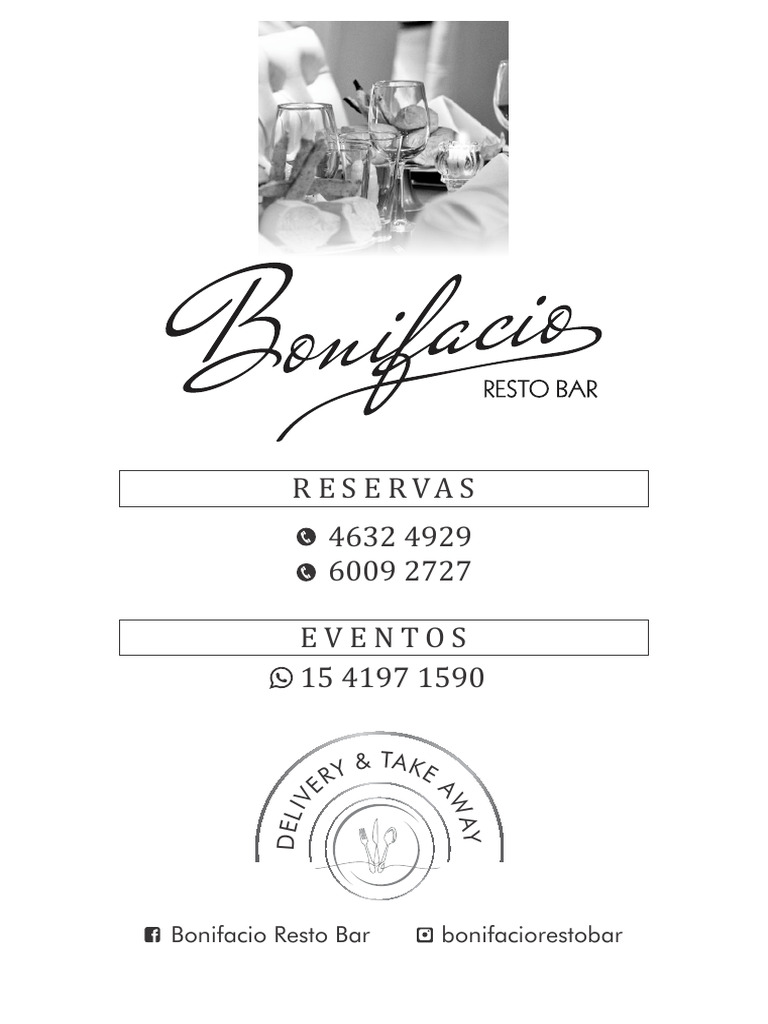 Bonifacio Menu | PDF | Alimentos | Cocina
