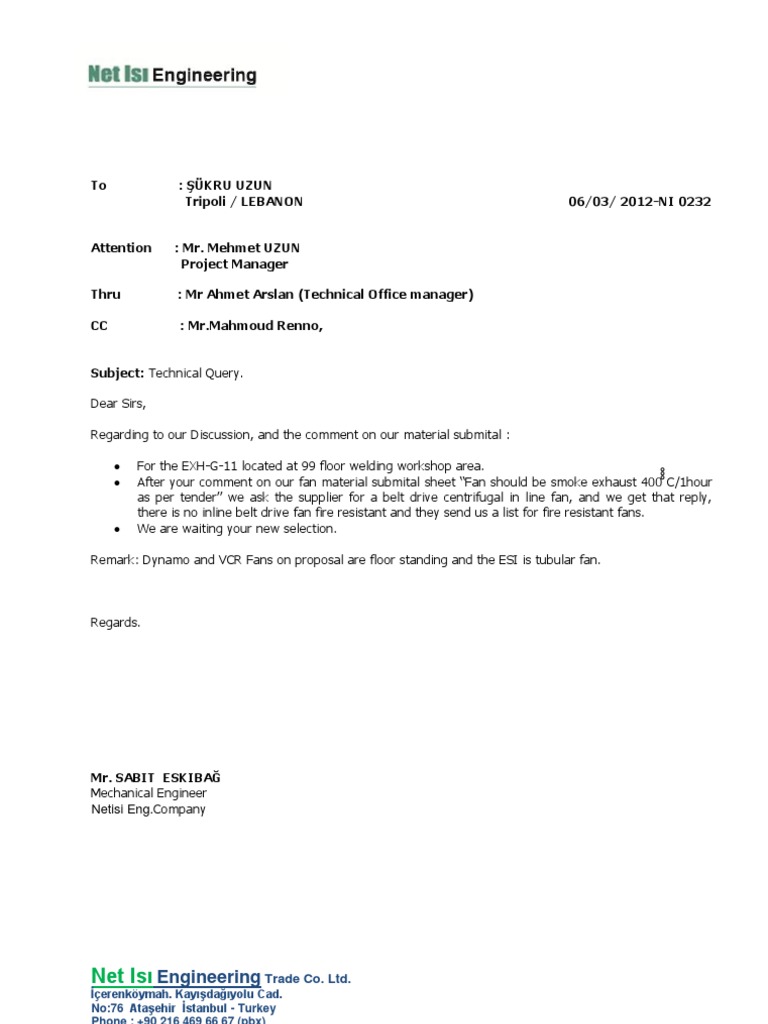 Technical Query | PDF