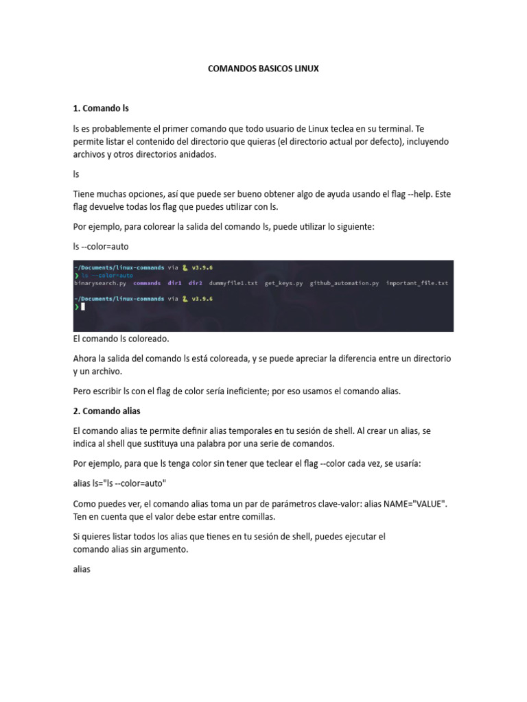 Comandos Básicos Linux | PDF | Archivo de computadora | Distribución de ...