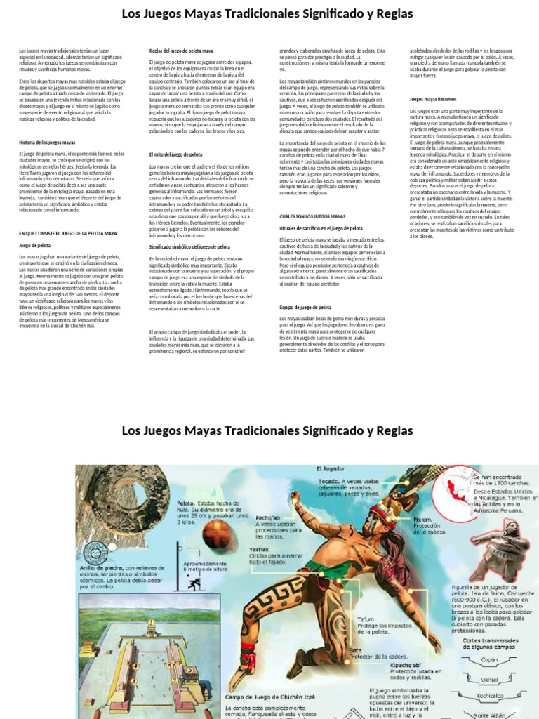 Juegos Mayas: Significado y Sacrificio | PDF | Civilización maya