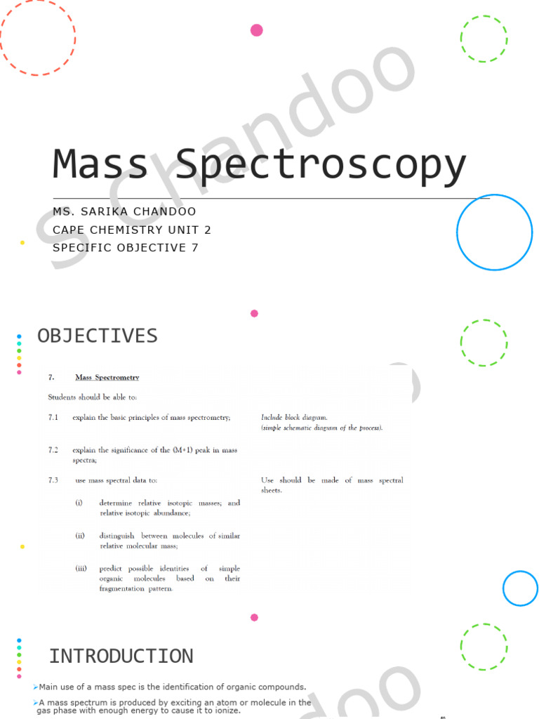 CHEMU2 Mass Spectros | PDF | Mass Spectrometry | Ion