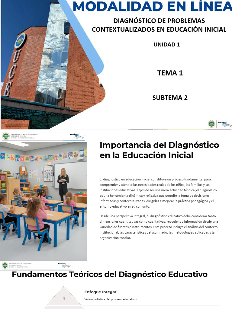 UNIDAD 1 TEMA 1 SUBTEMA 2 Importancia-del-Diagnostico-en-la-Educacion-Inicial | PDF | Educación ...