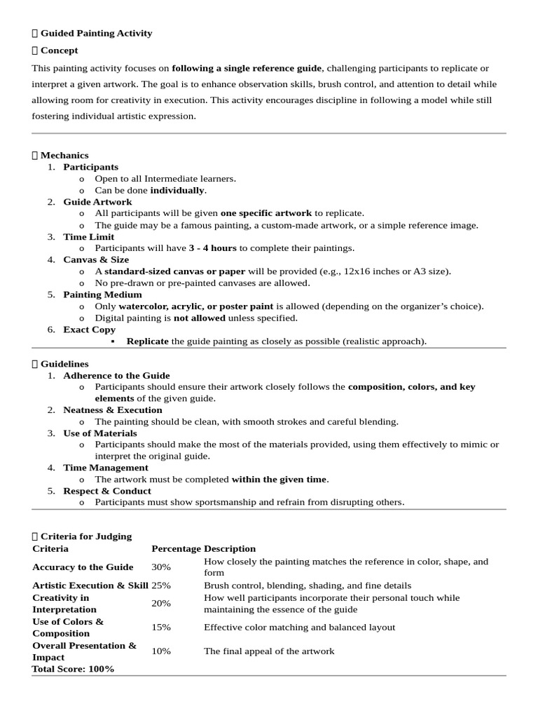 ? Guided Painting Activity | PDF | Paintings | Acrylic Paint